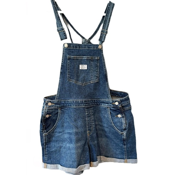 Levi's | Jeans | Levis Bib Overall Denim Shorts Shortalls Medium Blue ...
